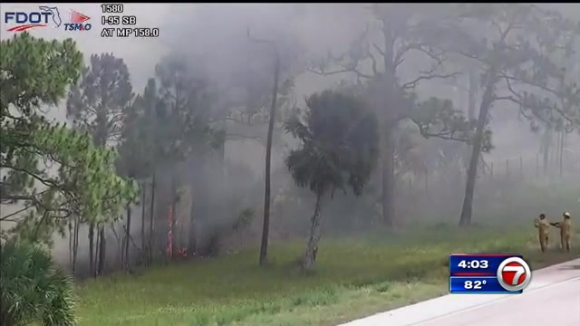 Brushfire in Central Florida leads to NB lane closures on I-95 ...