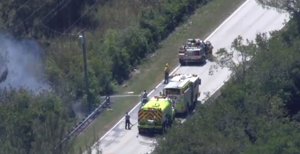 Card Sound Road remains closed due to brush fire burning for 5th ...