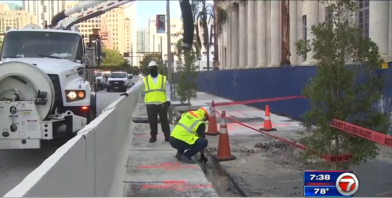 Crews work to repair sewer main break in downtown Miami; no-swim ...