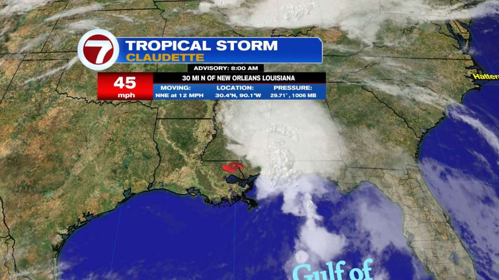 Tropical Storm Claudette brings rain, floods to Gulf Coast – WSVN 7News ...