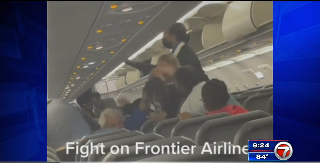Fight breaks out on Frontier Airlines plane at Miami International ...