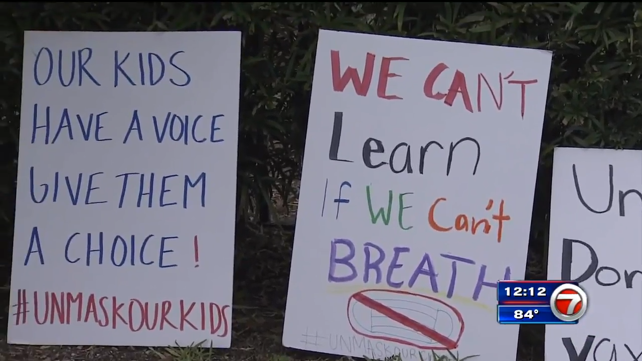 Small group protests Archdiocese of Miami’s decision for mask mandate ...