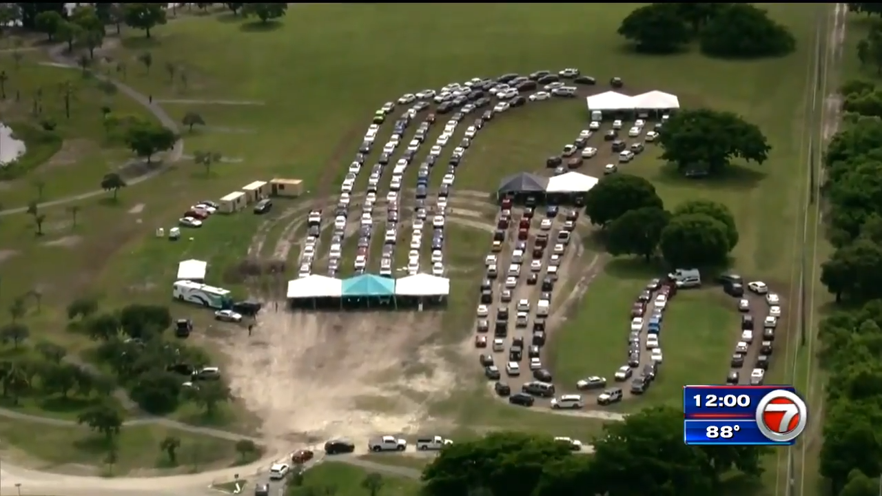 Long lines at testing sites after Florida breaks record for COVID-19 ...