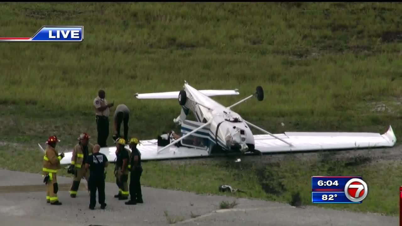Plane skids off runway at Fort Lauderdale Executive Airport - WSVN ...