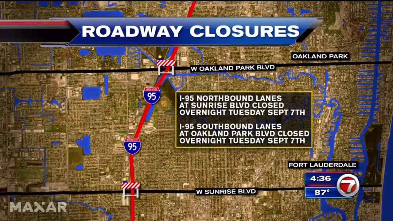 Crews to close I-95 to install overhead signs - WSVN 7News | Miami News ...
