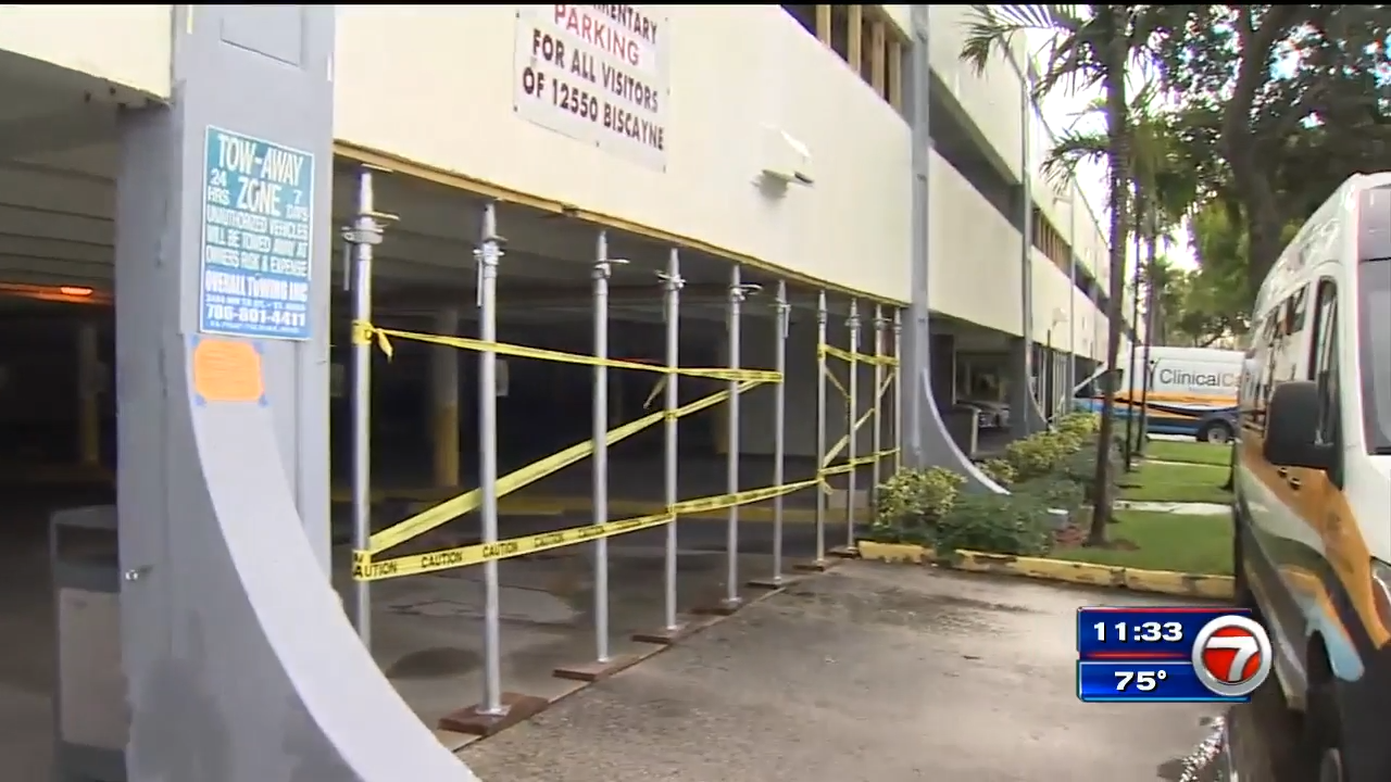 North Miami parking garage closed due to structural concerns - WSVN ...