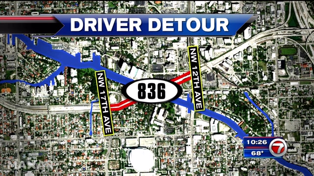 Portion of SR 836 temporarily shut down amid I-395 redesign – WSVN ...