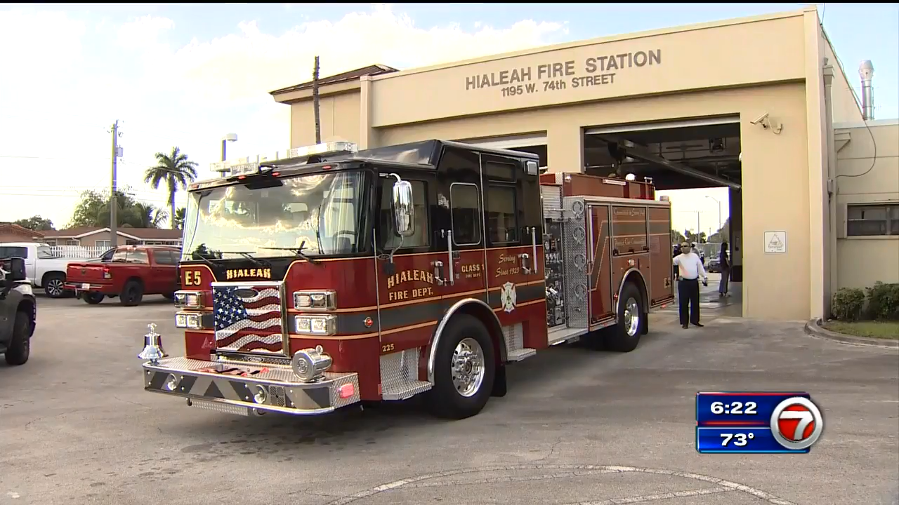 Temporary fire station opens in Hialeah - WSVN 7News | Miami News ...