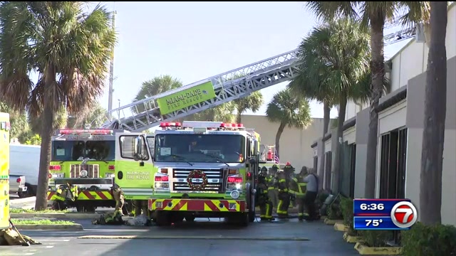 Crews put out fire at NW Miami-Dade warehouse; no injuries - WSVN 7News ...