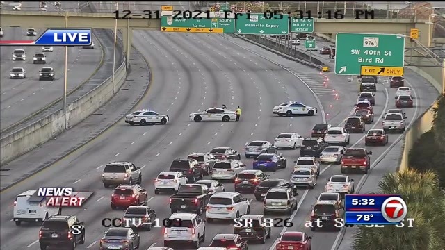 SB Palmetto Expressway reopens after wrong-way crash near Miller Drive ...