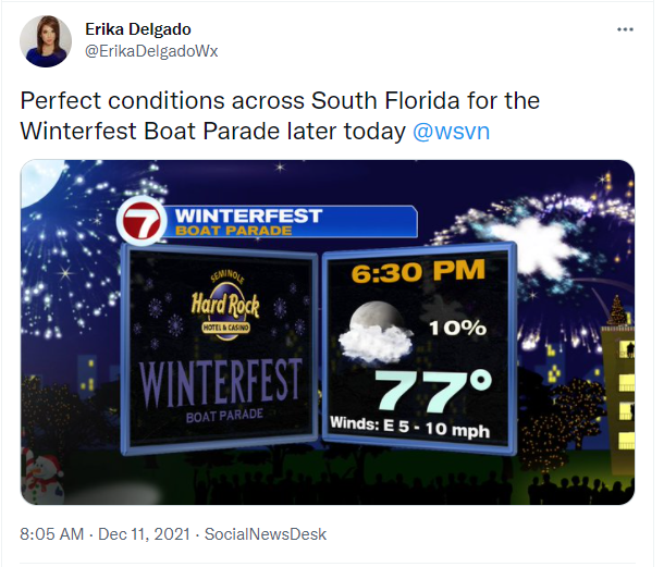 WARM DECEMBER SO FAR - WSVN 7News | Miami News, Weather, Sports | Fort ...