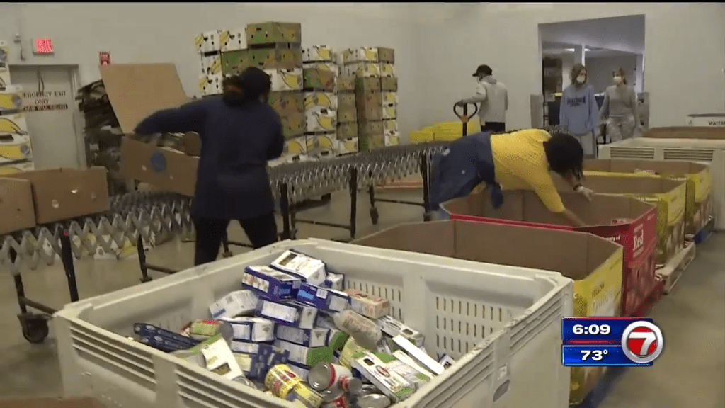 South Florida food bank volunteers prepare meals for those in need ...