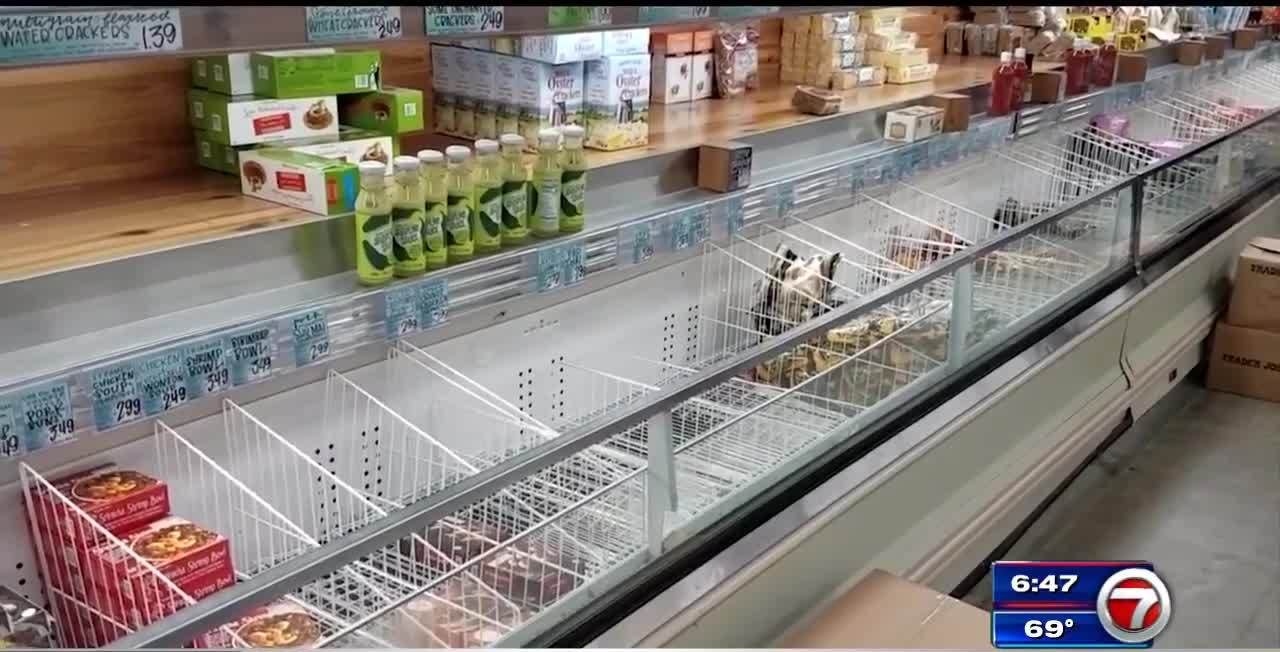 US shoppers find some groceries scarce due to virus, weather - WSVN ...