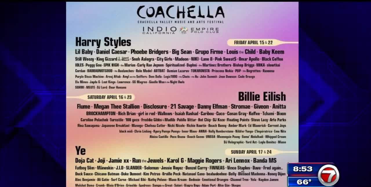 Kanye West, Billie Eilish and Harry Styles headlining Coachella - WSVN ...