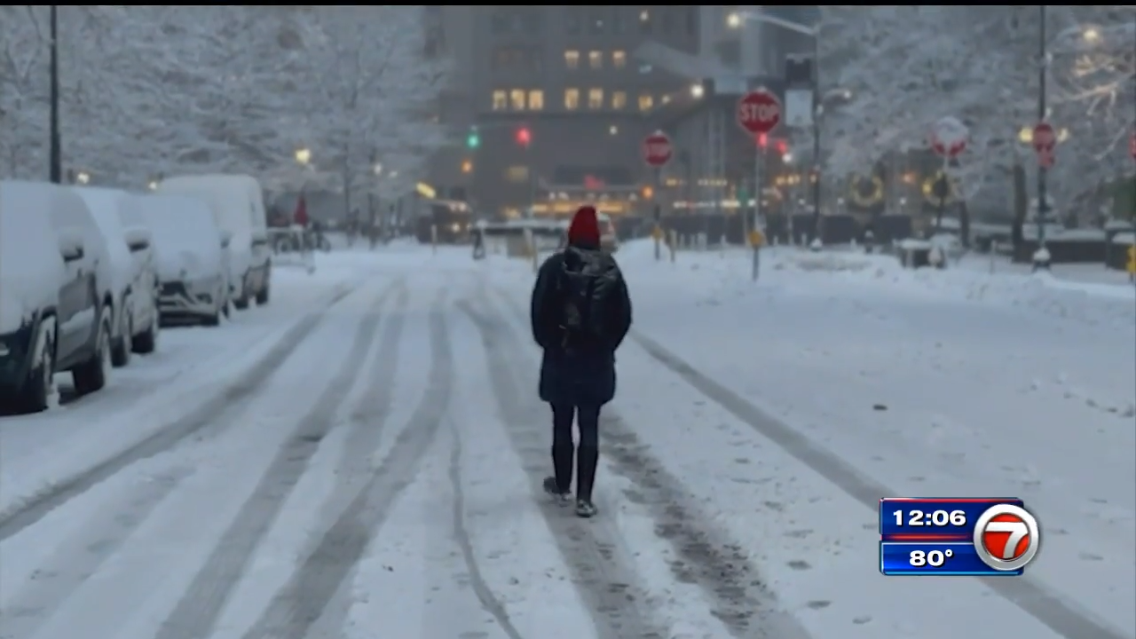 Winter storm snarls travel, gives some schools the day off - WSVN 7News ...