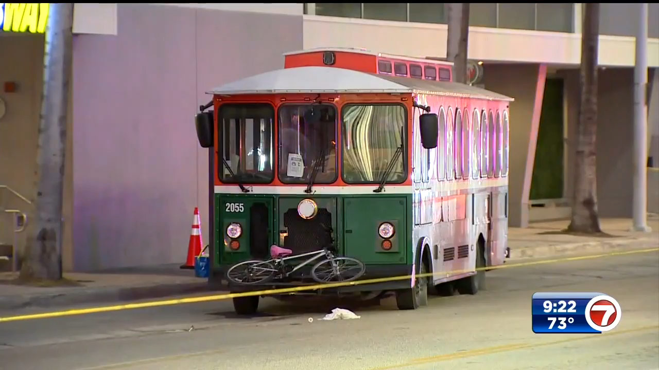 Woman critical after being struck by trolley near downtown Miami - WSVN ...