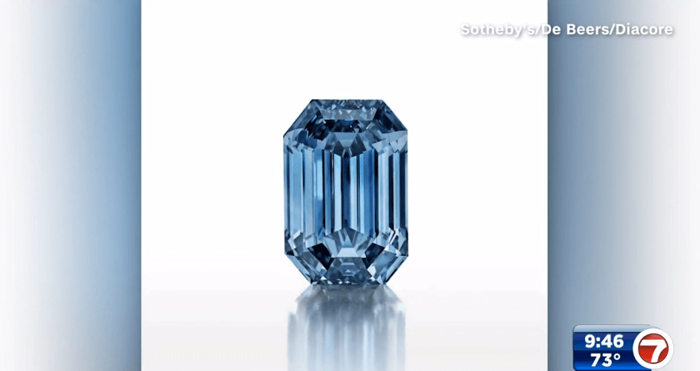 Record-breaking blue diamond could fetch $48 million at auction – WSVN ...