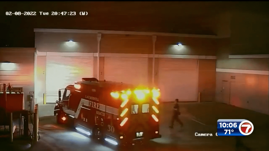New surveillance video shows firefighters preventing attempted ...