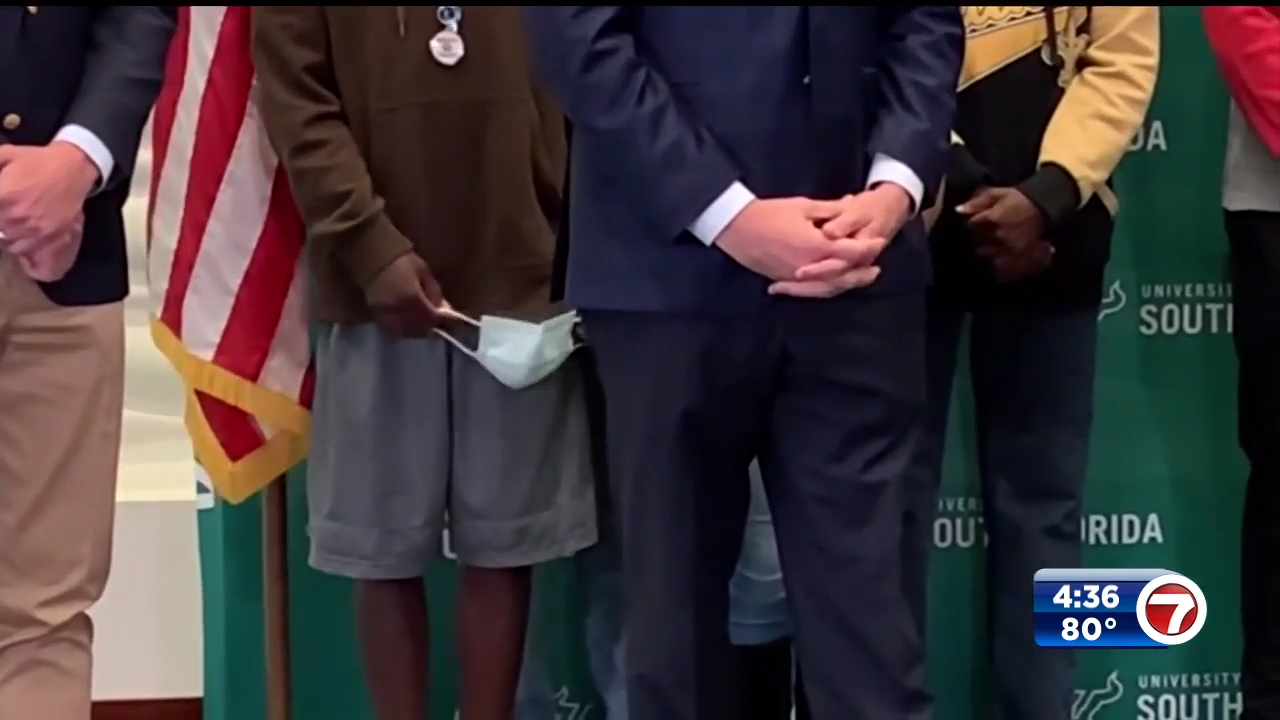 DeSantis berates students for wearing masks, student attendee speaks ...