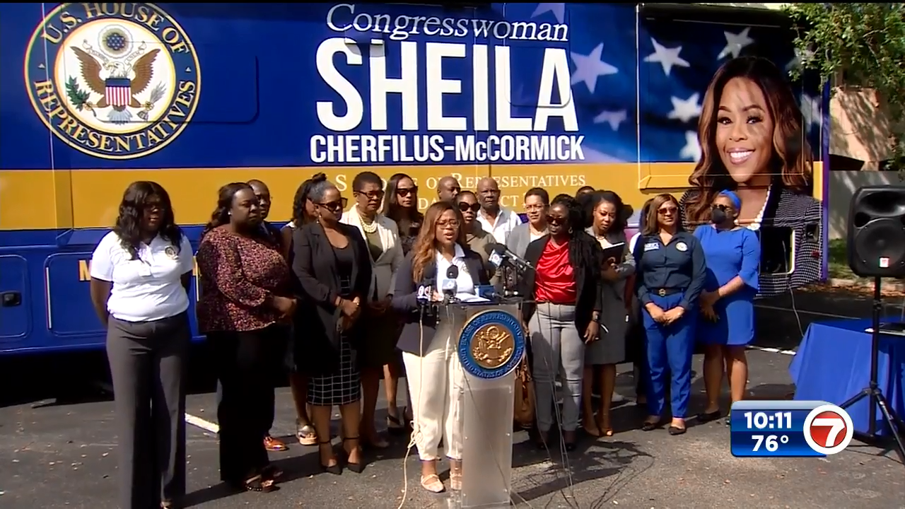 Congresswoman demands policy changes, visits detained Haitians - WSVN ...