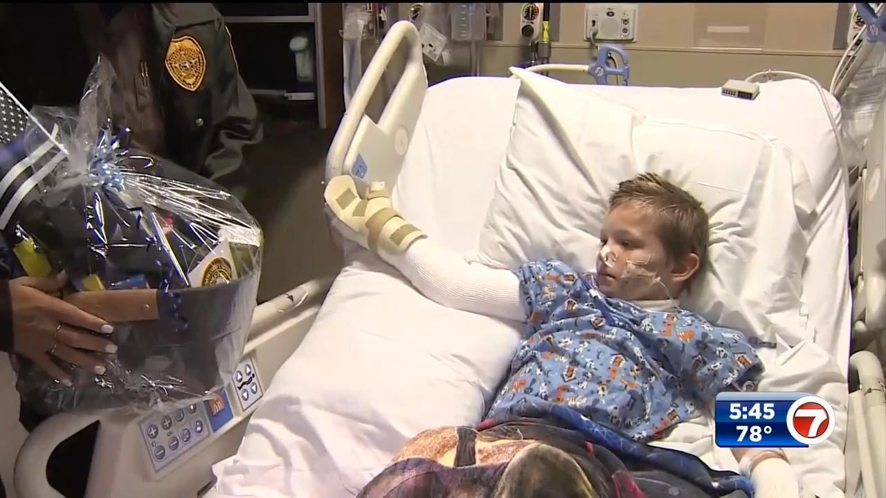 8-year-old boy heading home after recovering from severe burns - WSVN ...
