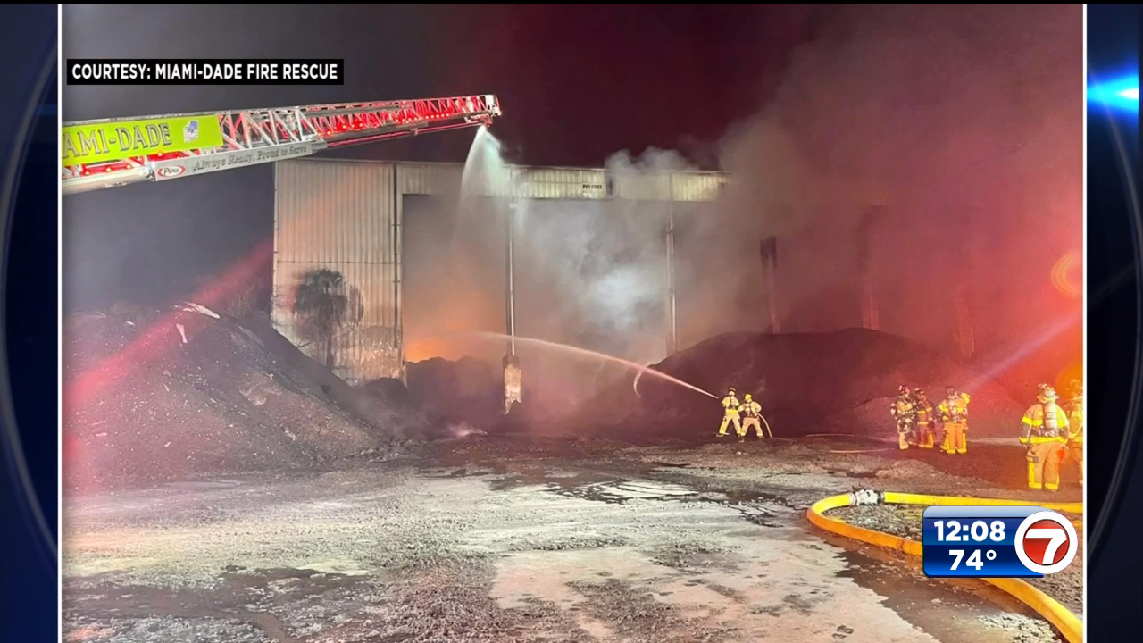 Firefighters Extinguish Flames At Nw Miami Dade Cement Plant Wsvn