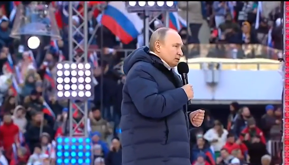 Putin appears at big rally as troops press attack in Ukraine - WSVN ...