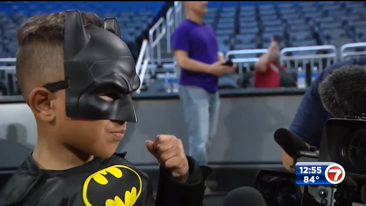 Batkid teams up with Batman to stop the Joker in Orlando - WSVN 7News ...