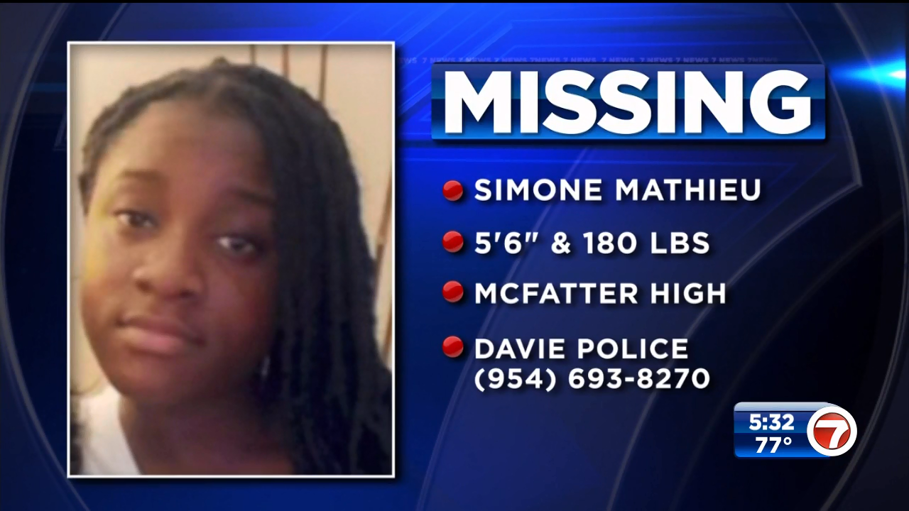 Davie Police searching for missing 16-year-old student - WSVN 7News | Miami News, Weather ...