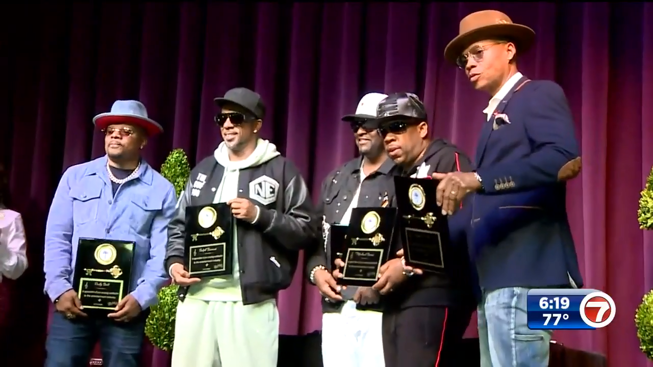 R&B group New Edition gets special surprise from City of Miami - WSVN ...