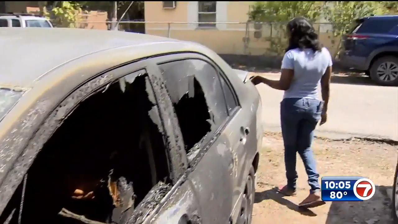 Car fire in Miami neighborhood damages 3 vehicles, triggers ...