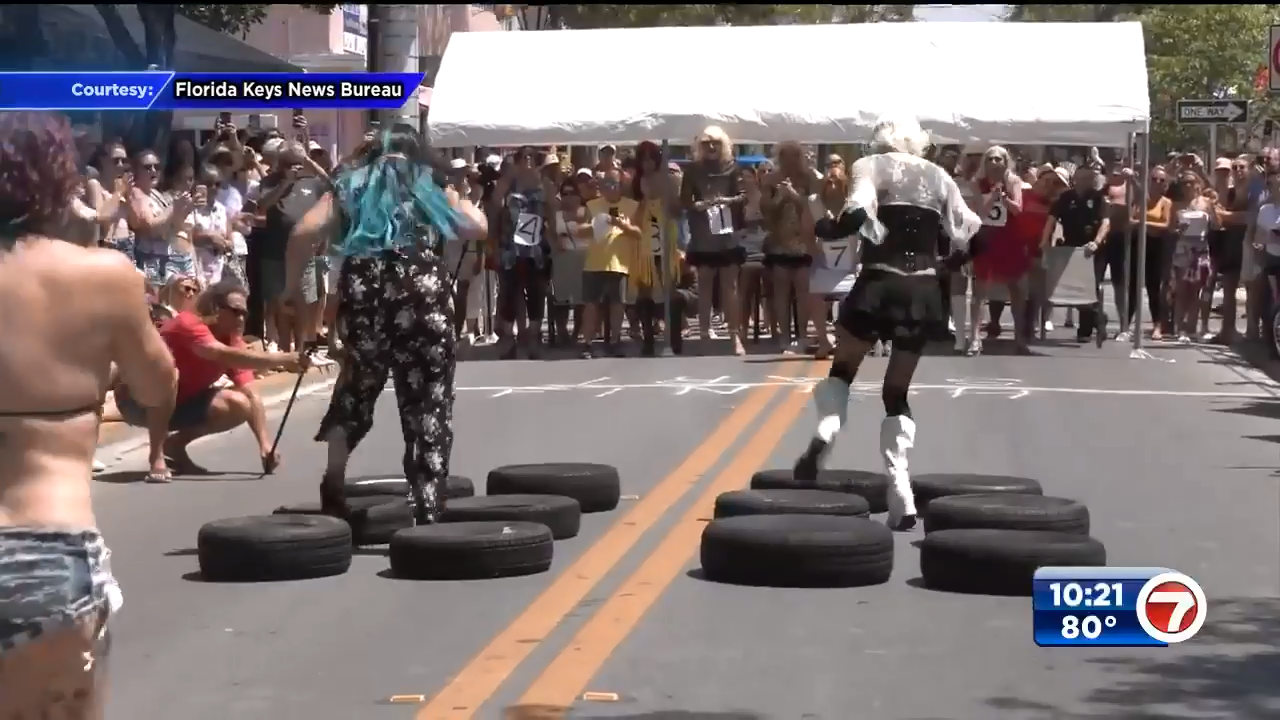 High-heeled sprinters: Drag race held in Key West as part of Conch ...