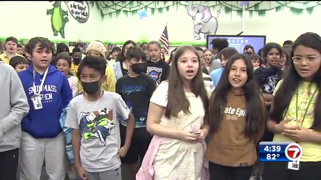 Tropical Elementary students play music, paint butterflies in observance of Holocaust Memorial ...