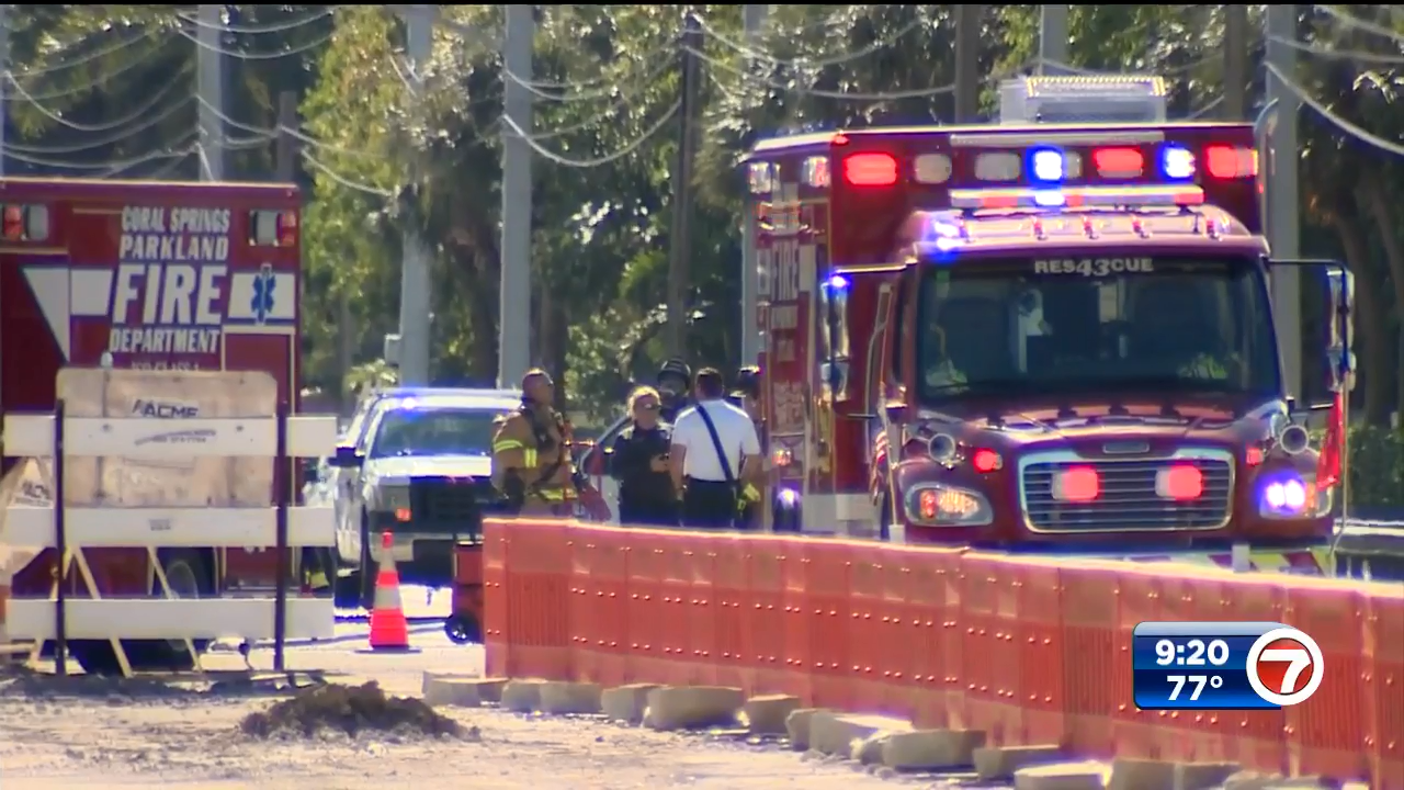 Crews repair gas line after a leak in Coral Springs - WSVN 7News ...
