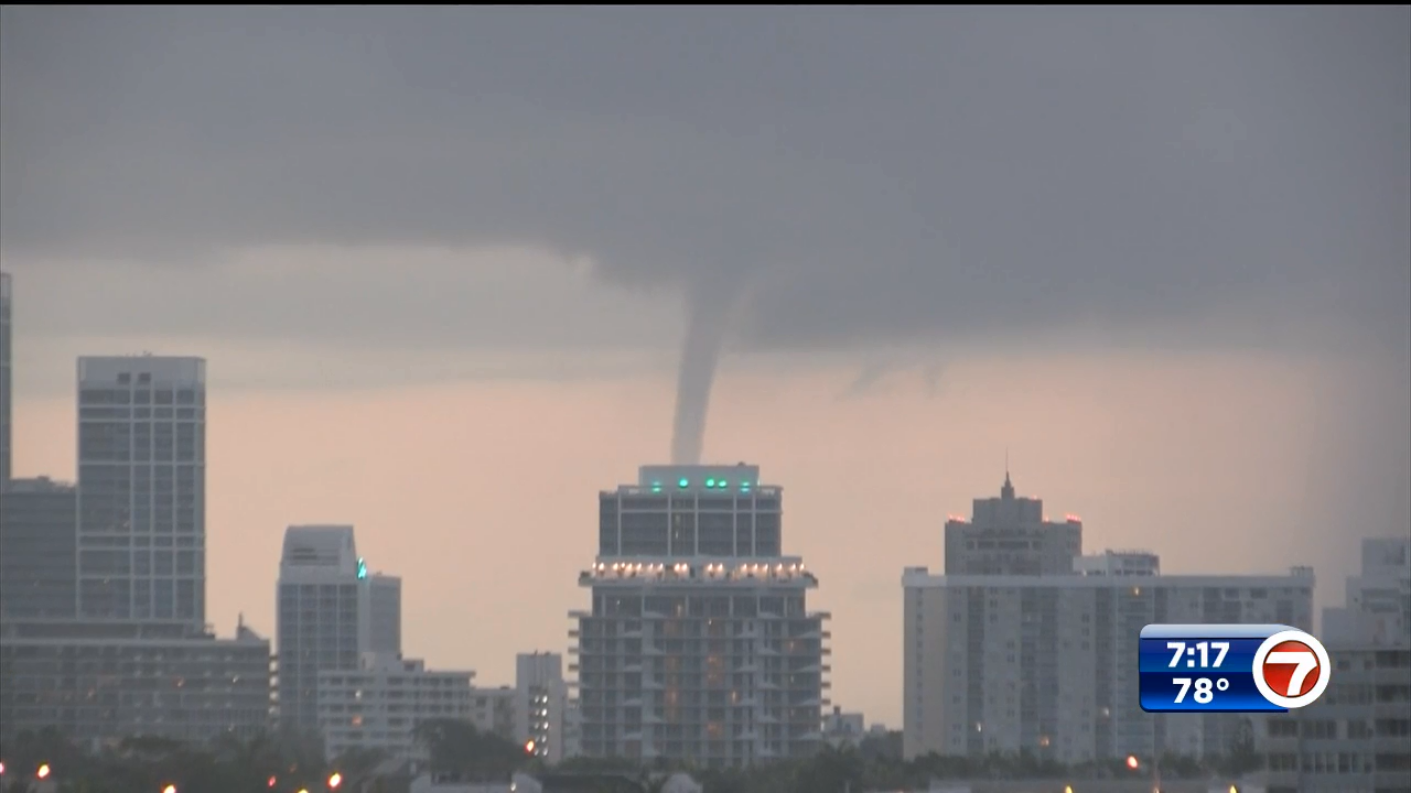 Waterspout forms off Miami Beach coast - WSVN 7News | Miami News ...