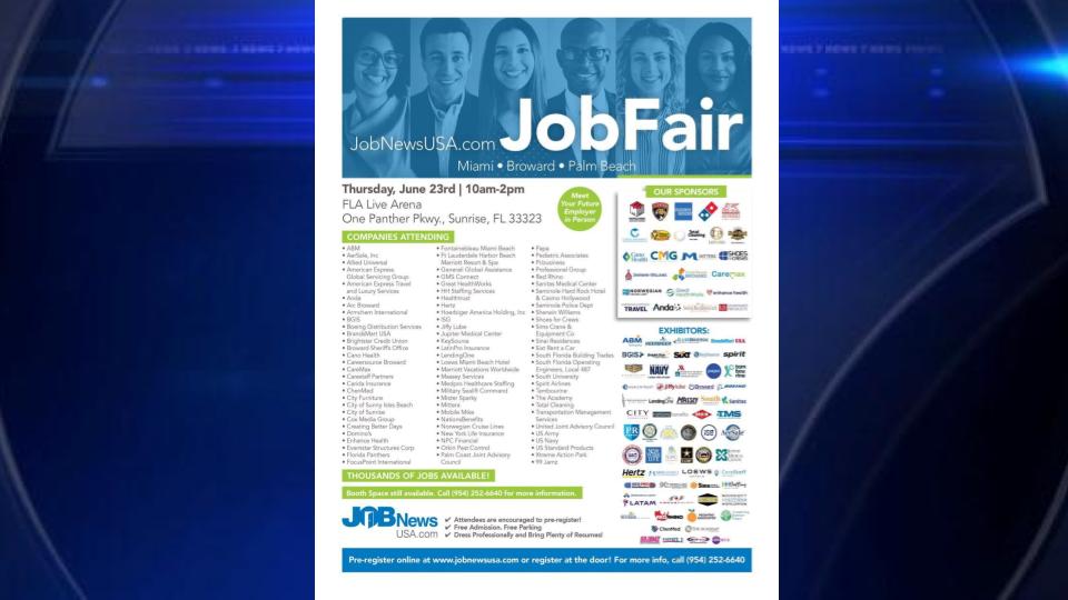 Mega South Florida hiring event offering over 8,000 jobs - WSVN 7News ...