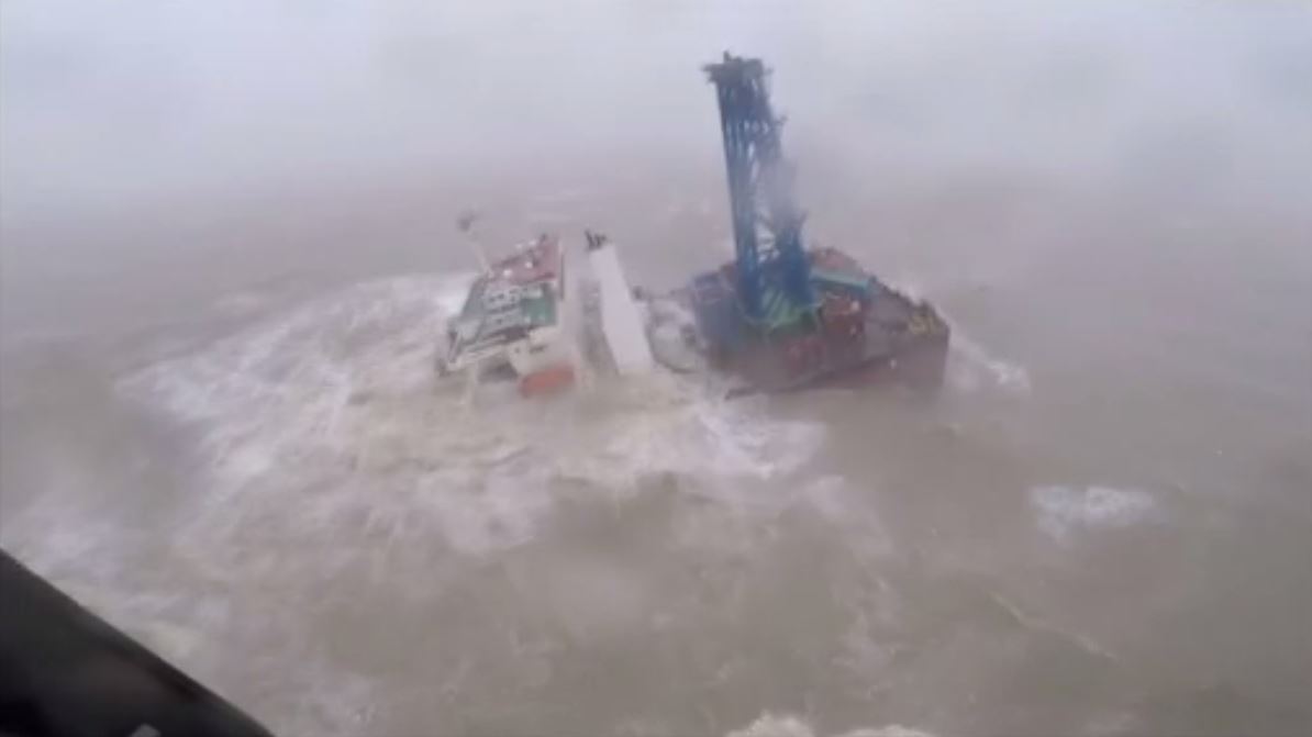 Ship sinks in storm off Hong Kong, dozens of crew in danger - WSVN ...