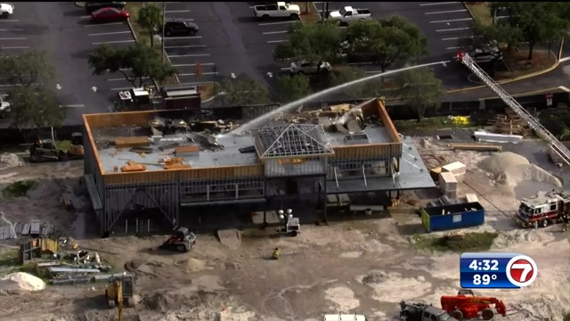 Crews put out fire at a Wawa under construction in Oakland Park - WSVN ...