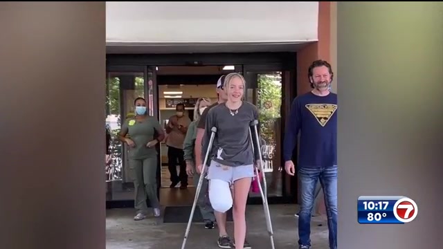 North Florida teen who lost part of leg after shark attack continues ...