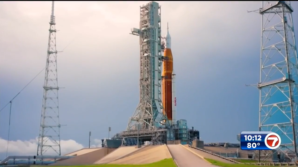 NASA moon rocket on track for launch despite lightning hits – WSVN ...
