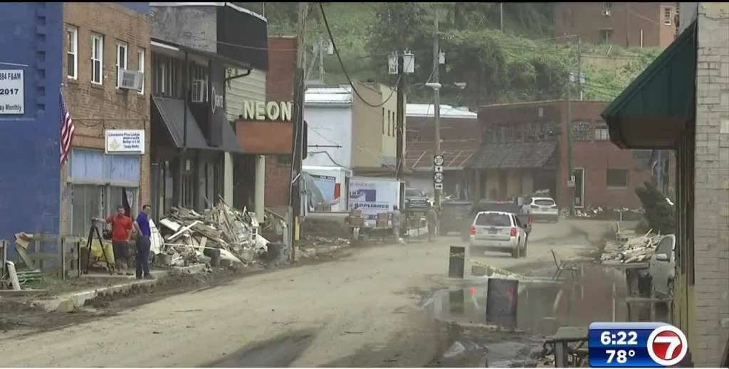 After The Rain Heat Descends On Flooded Kentucky Towns Wsvn 7news