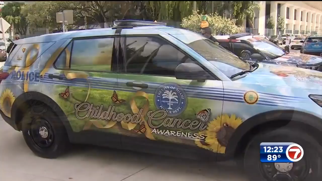 Miami Police unveils department’s first Childhood Cancer Awareness ...