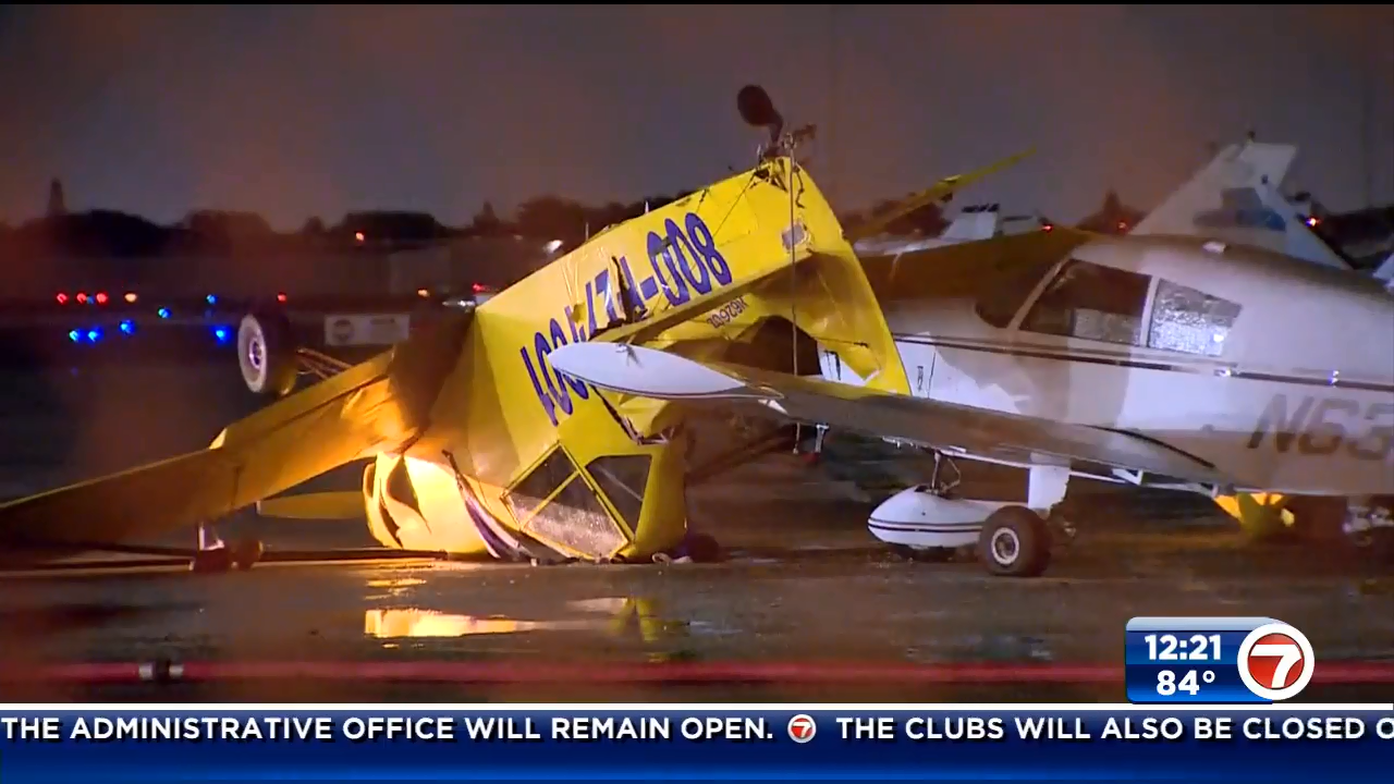 Pilots assess damage to planes caused by Hurricane Ian’s strong winds ...