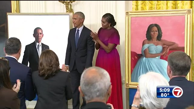 Obamas return to White House: Official portraits unveiled – WSVN 7News ...