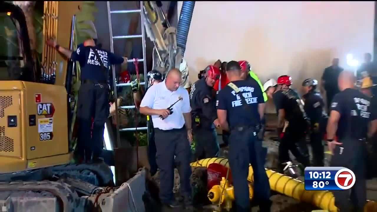 Man buried in sand rescued after trench collapses in Pompano Beach ...