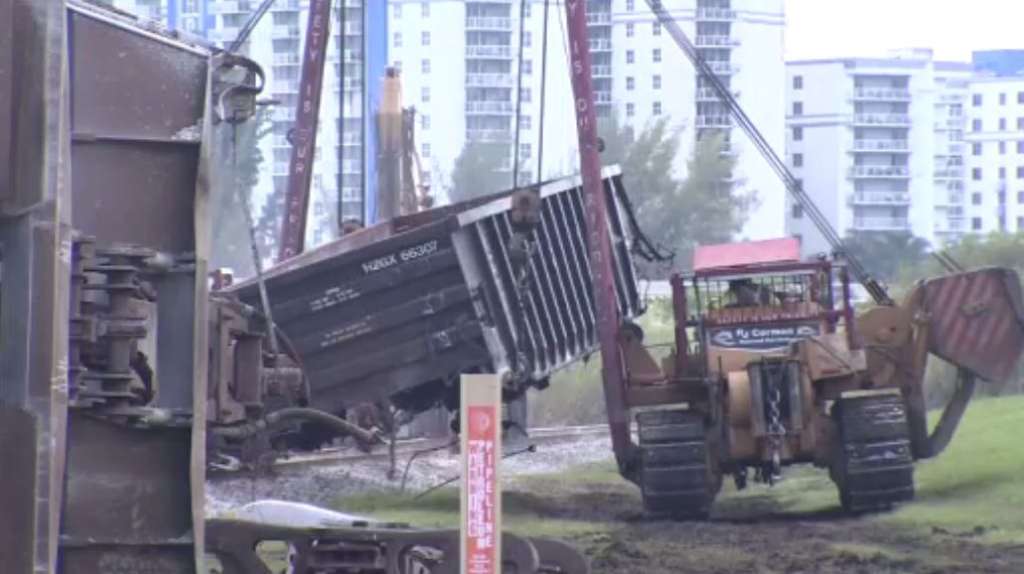Cleanup underway on tracks near MIA after freight train collision leads ...