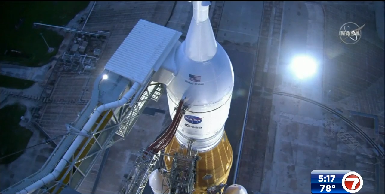NASA launch of moon rocket delayed again by tropical weather - WSVN ...