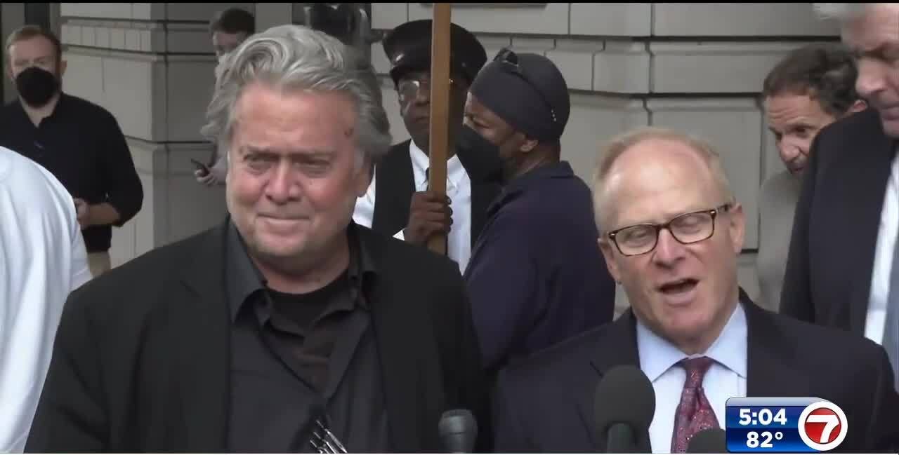 Bannon pleads not guilty in ‘We Build the Wall’ scheme - WSVN 7News ...