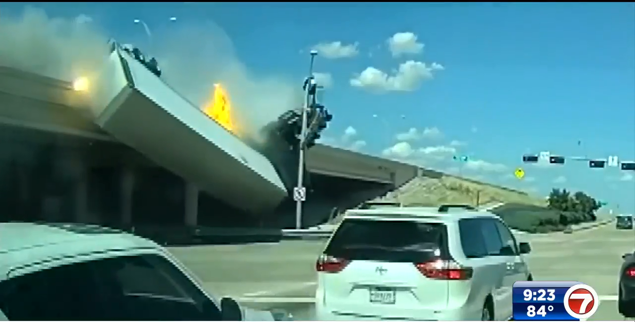 Truck driver dies after flying off Texas highway - WSVN 7News | Miami ...