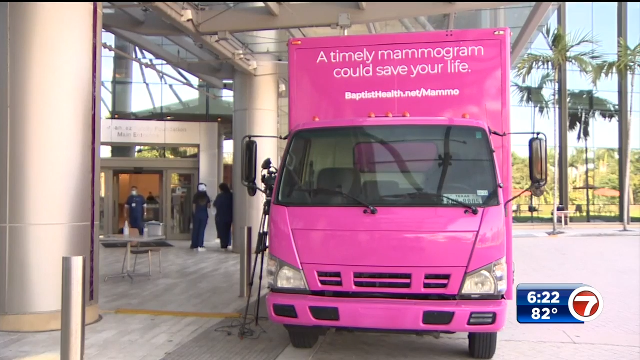 Miami Cancer Institute at Baptist Health reveals Pink Truck - WSVN ...